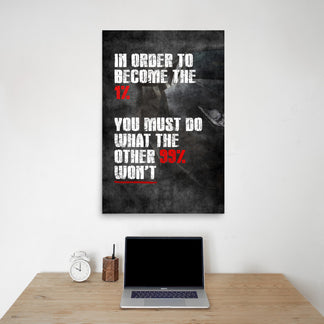 Become 1% - Motivational Poster | Crofty Prints